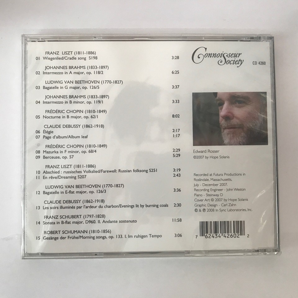 EDWARD ROSSER Visions of Beyond - Late and last piano... CD audiophile ...