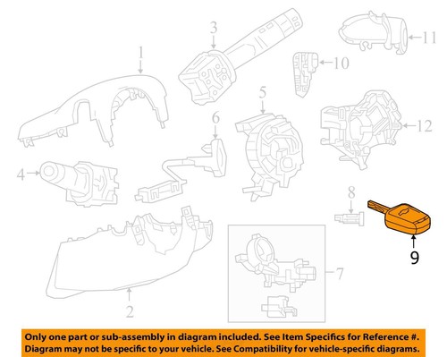 GM OEM 2016 Spark Steering Column Shroud, Switches Levers-Key 13579235 ...