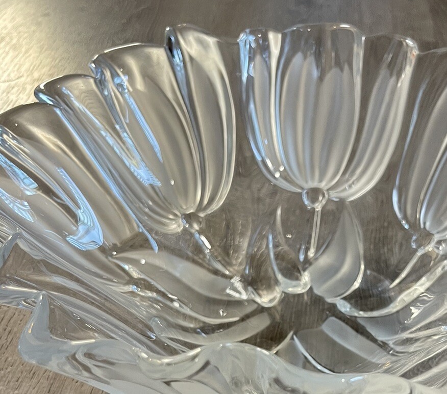 Vintage Mikasa Walther Glass Sylvia Clear Crystal 12” Large Bowl ...