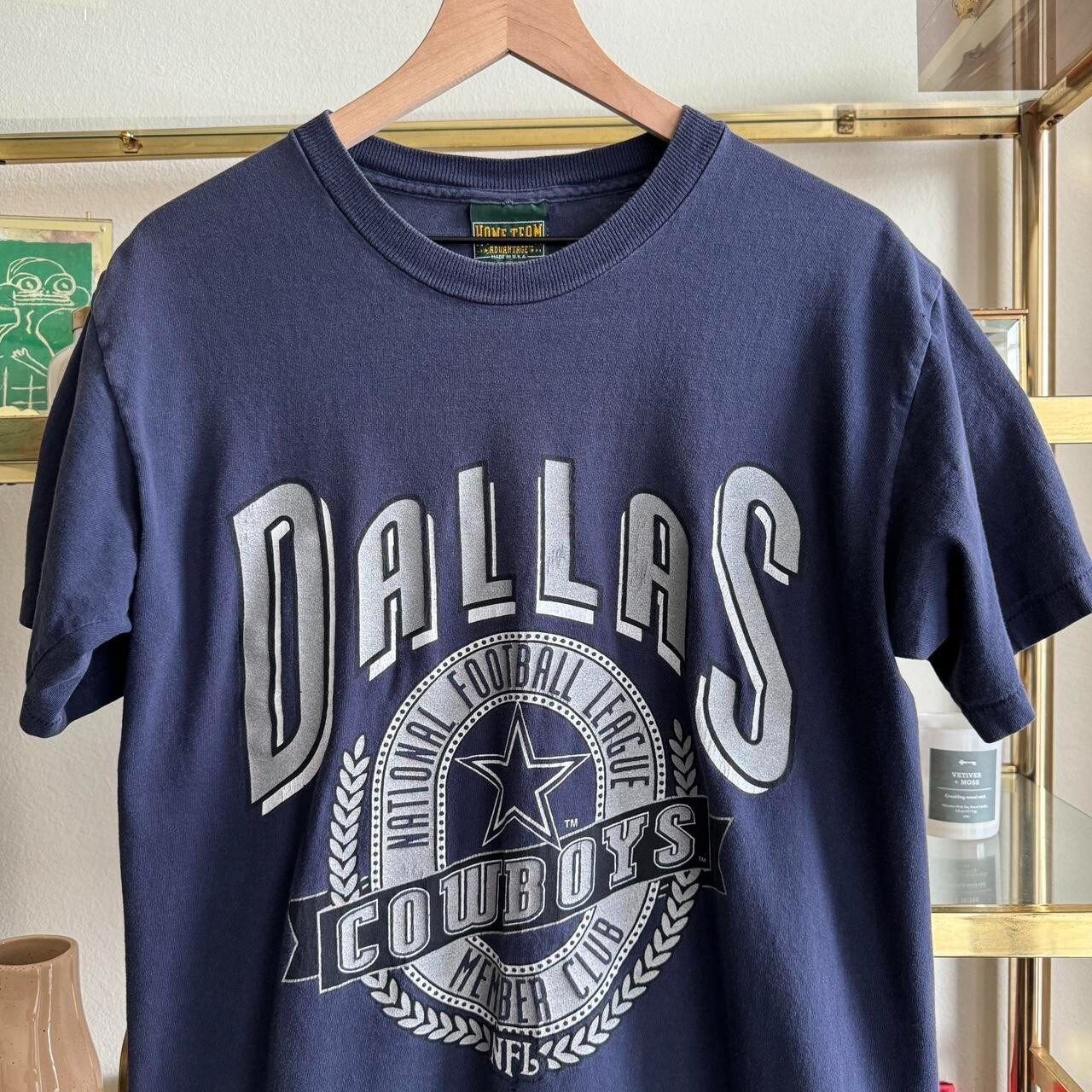 Early 90s Vintage NFL Dallas Cowboys Football Blue T … - Gem
