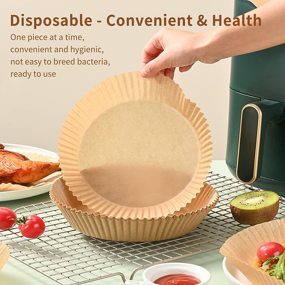 Air Fryer Liners, 100 pcs Disposable Paper Liner for Baking Roasting ...