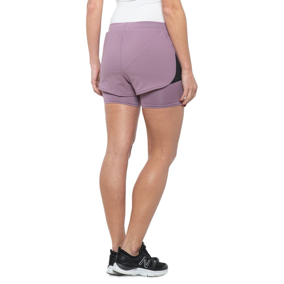 Large NWT Women's Under Armour Purple & Black Fly By Mini Running ...