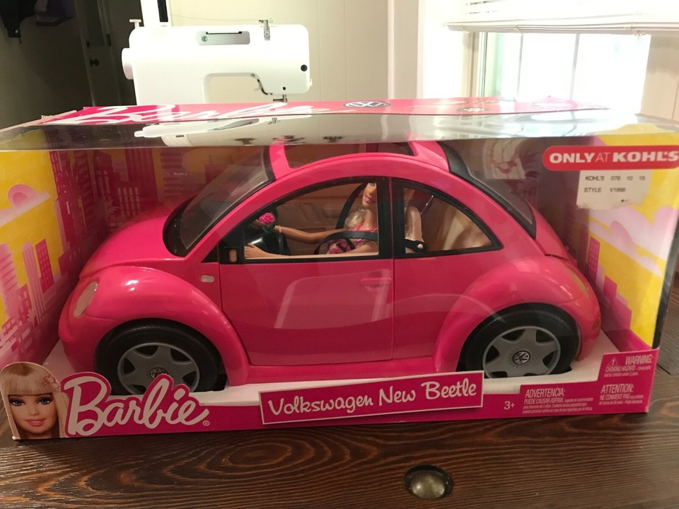 ~Barbie~ Pink Volkswagen Beetle (Bug) car 2010 & Doll-*Kohl's Exclusive ...