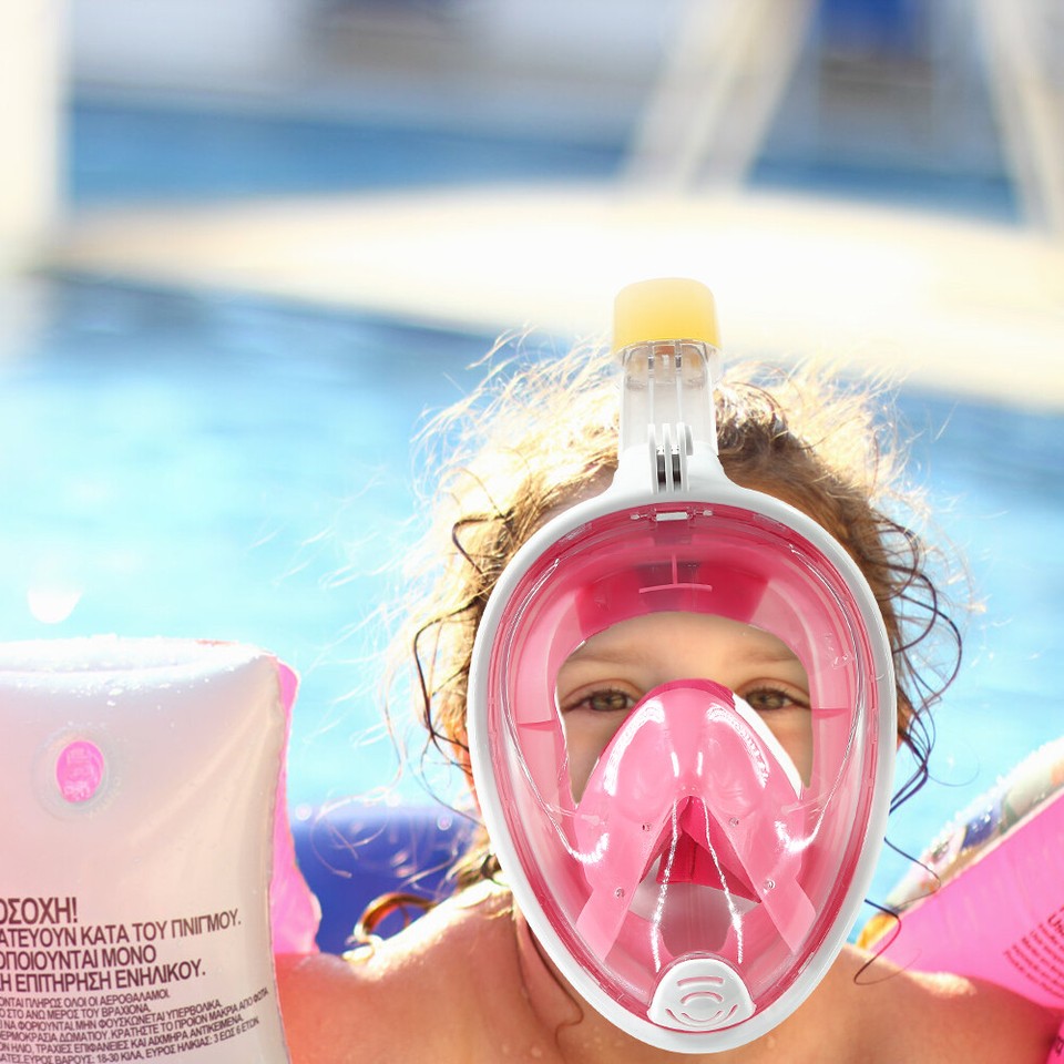 US Kids Adults Snorkel Scuba Full Face Mask Swimming Underwater Diving ...