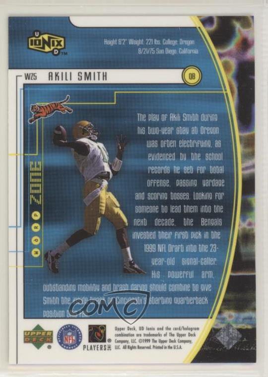 1999 UD Ionix Warp Zone Akili Smith #WZ5 Rookie RC | eBay