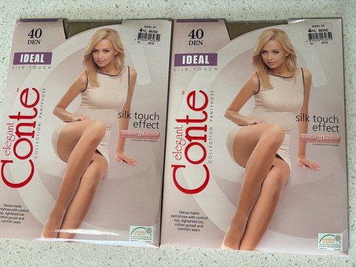 Conte Ideal 40 Den Durable Silk Touch Matt Classic Pantyhose - 2 pair set BEIGE | eBay