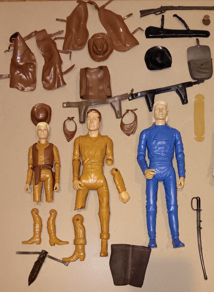 Vintage Huge Lot Of Marx Johnny West Cowboy Western Action Figures ...