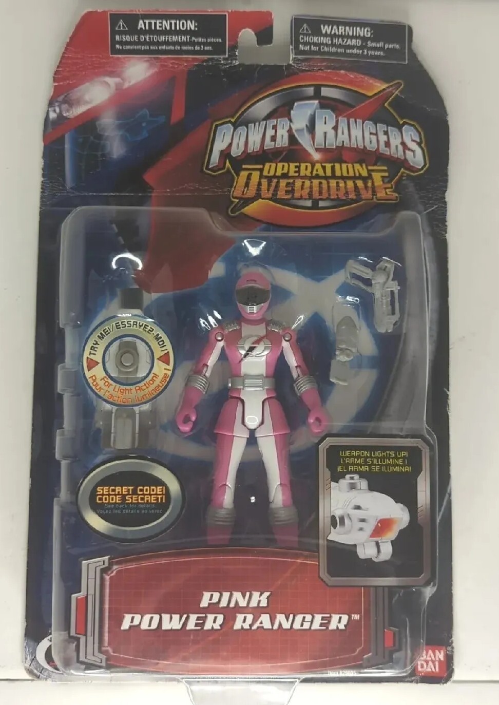 Bandai Power Rangers Operation overdrive Pink Power Ranger Weapon light ...
