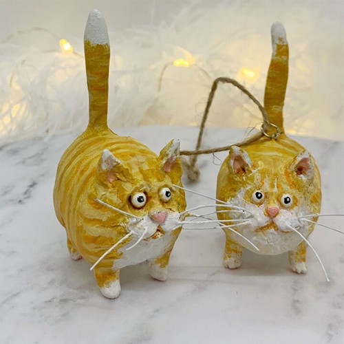 Cat Statue Vivid Appearance Artistic Car Center Console Cat Statue ...