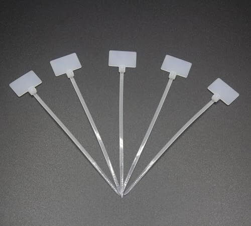 Plastic Cable Tie With Outer Label 100 Pcs Write on Tags Wire Zip Ties ...