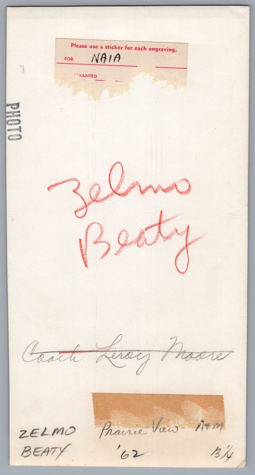 1962 Zelmo Beaty Prairie View A&M Basketball Player Original Press ...