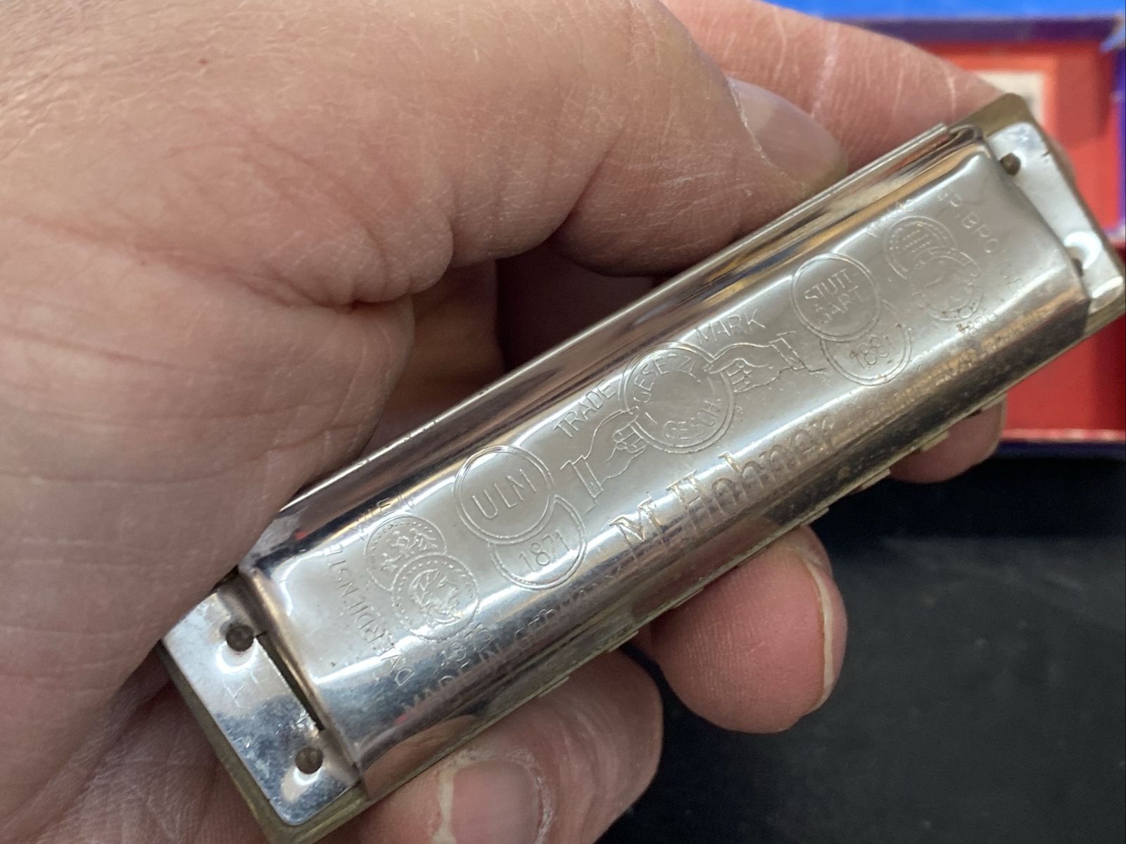 Vintage M. Hohner Pocket Harmonica Db- Key of Db The Marine Band 1896 ...