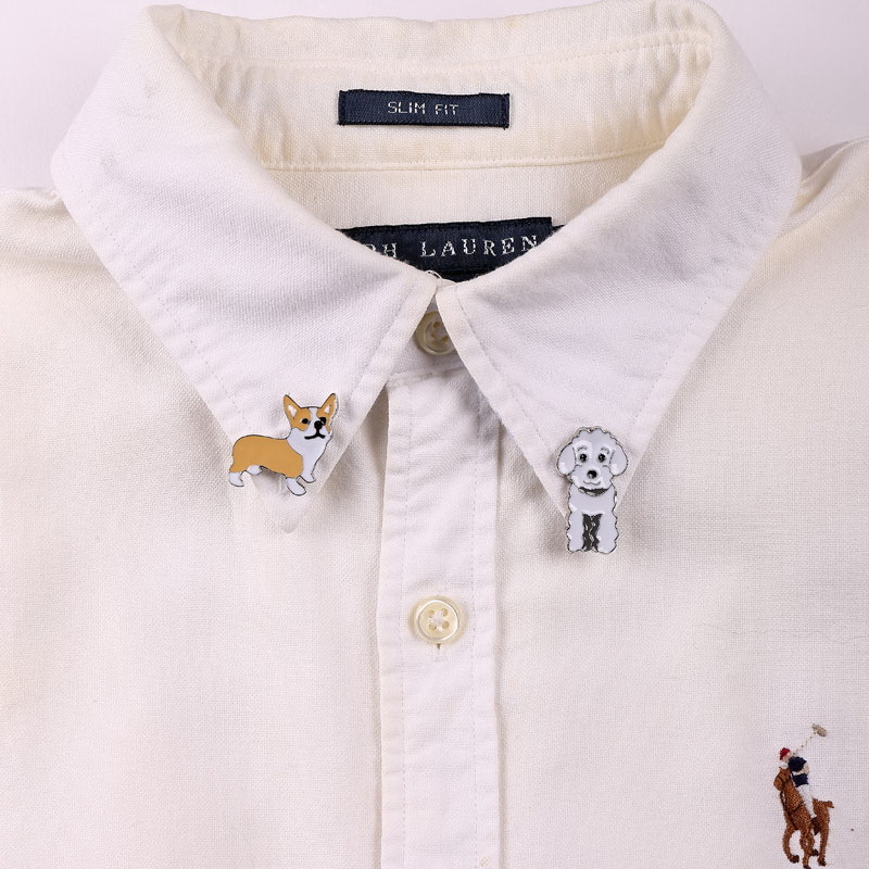 Tricolor Pembroke Welsh Corgi dog collar pin badge lapel brooch ...