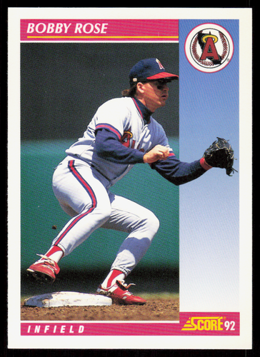 1992 Score 558 Bobby Rose California Angels | eBay