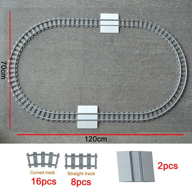 City Rail Flexible Tracks for LEGO Kit Train Building Blocks Sets DIY ...