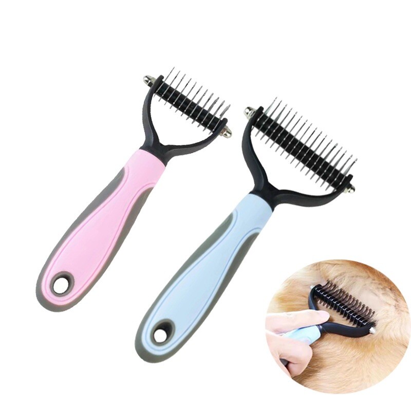 1 Pet Grooming Tool Shedding Rake For Small Dogs Cats Safe Shedding ...