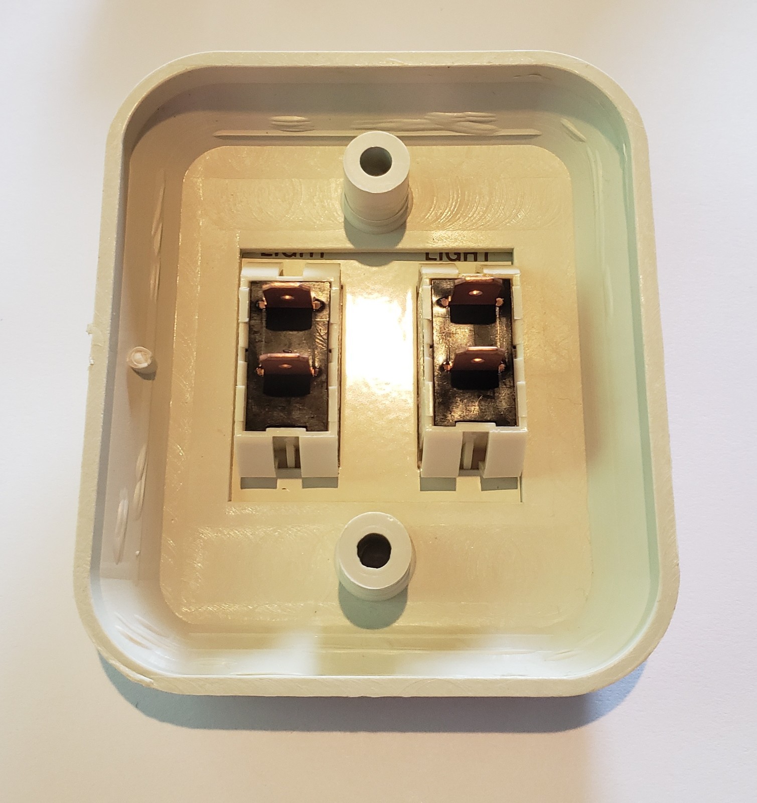 12V SIGMA 12 VOLT 2 GANG ON/OFF SWITCH RV CAMPER HORSE TRAILER IVORY 2 ...