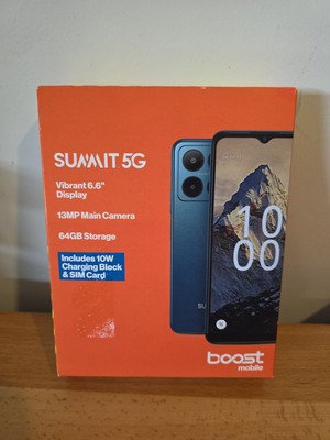 New Open Box- Boost Mobile Summit 5G, 64GB, Blue - Prepaid Smartphone ...