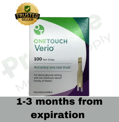 One Touch Verio 100 Test Strips 1-3 months from exp **USA SELLER ...