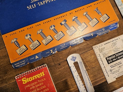 Machinist Conversion Charts LOT • VINTAGE Toolmaker Tools STARRETT ...