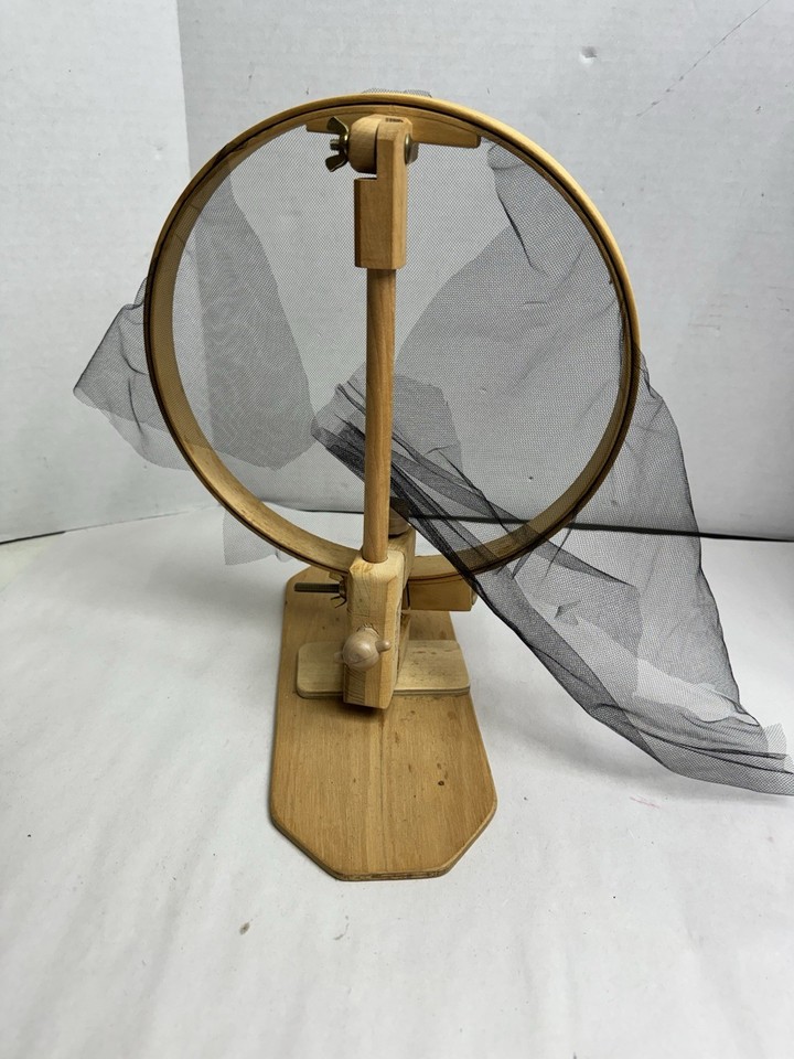 Vintage Wooden Tabletop Embroidery Hoop Stand 10” | eBay