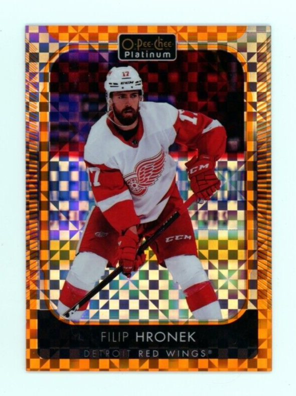 2021-22 O-Pee-Chee Platinum - Orange Checkers #116 Filip Hronek /25 for ...