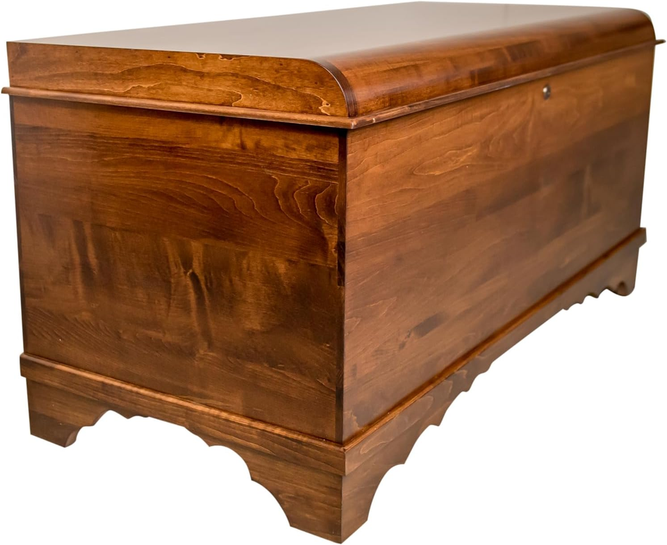 46" Cedar Hope Chest with Waterfall Top – Amish Cedar Chest W/ Anti ...