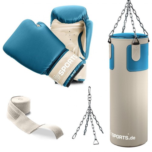 ScSPORTS® Set de Sacs de Boxe Gants Bandages Chaîne 25kg Set de Sacs de ...