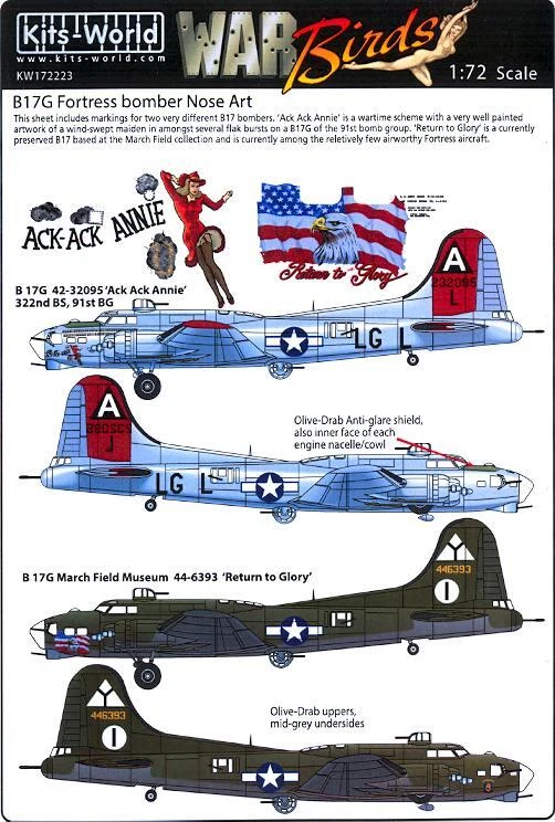 B 17 Bomber Decals
