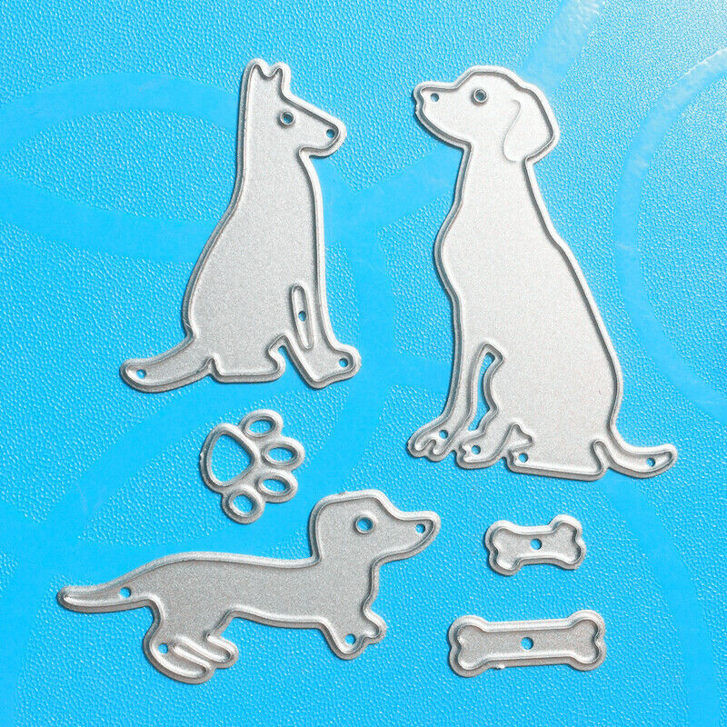 Dogs Bone Paw Print Metal Cutting Dies Die Cut Scrapbooking Card Craft ...