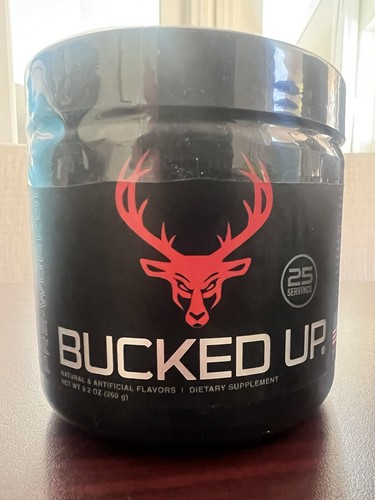Bucked Up Pre-Workout Powder Blood Raz, 25 Servings 9.2 oz Expires 01/ ...