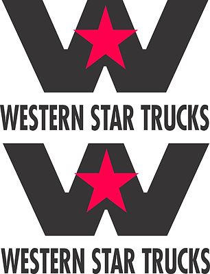 Western Star Stickers 2 x 280 x 175 Quality Avery Marine grade material ...