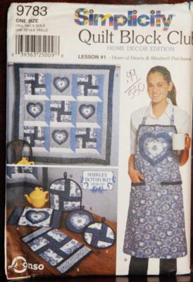 UNCUT Simplicity Quilt Block Club Pattern 9783 Lesson #1 Hearts ...