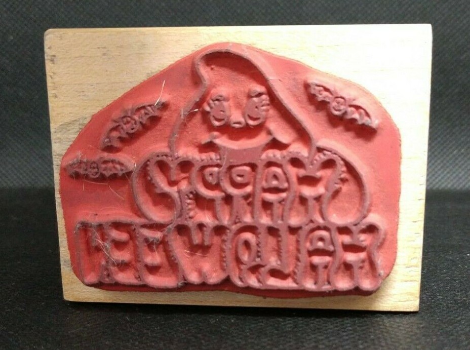 Provo Craft ~ Happy Halloween Ghost ~ Rubber Stamp I2 | eBay