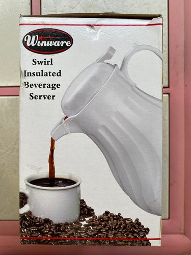 WINWARE Swirl Insulated Beverage Server 20oz. White (Keep beverages Hot or Cold) | eBay