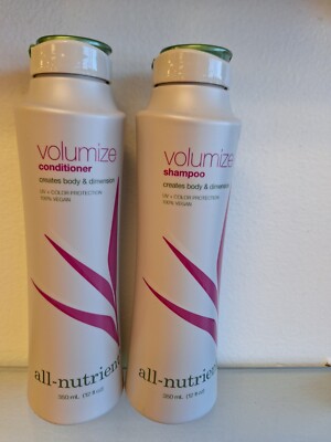 All-Nutrient Volumize Shampoo+Conditioner 12 oz 100%Vegan | eBay