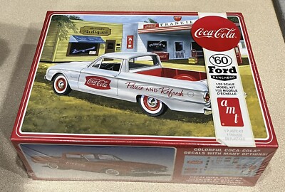 🏁 AMT 1960 Ford Ranchero w/Coke Chest Coca-Cola Plastic Model Kit 1/25 ...