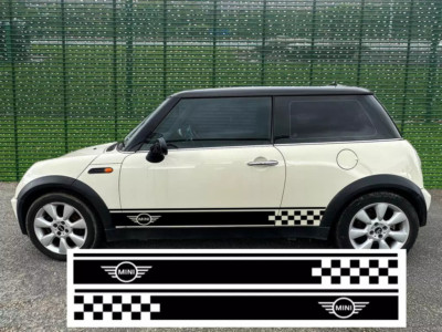 For MINI COOPER S MINI ONE SIDE SKIRT STRIPES VINYL DECALS STICKERS ...