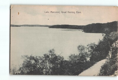 Old Vintage 1911 Postcard of Lake Manomet MA Great Herring Pond | eBay