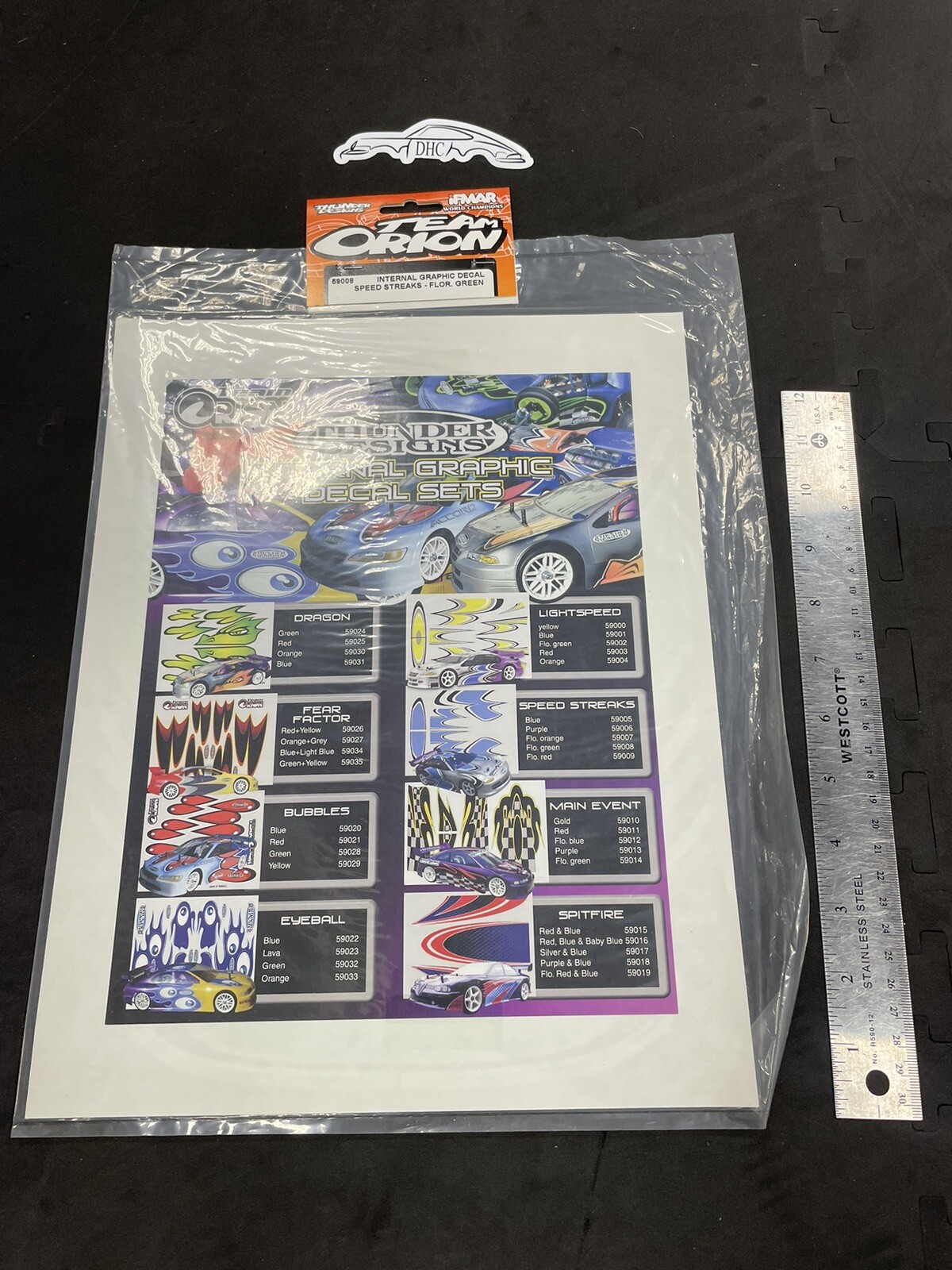 Team Orion Vintage RC internal decal sheet #59008 Speed Streak ...