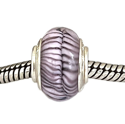 Pink & Purple Large Hole Beads Murano Glass & Sterling Silver Carlo ...