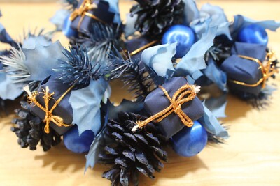 Blue Pinecones Greenery Holiday Christmas Picks Vintage Lot Of 6 | eBay