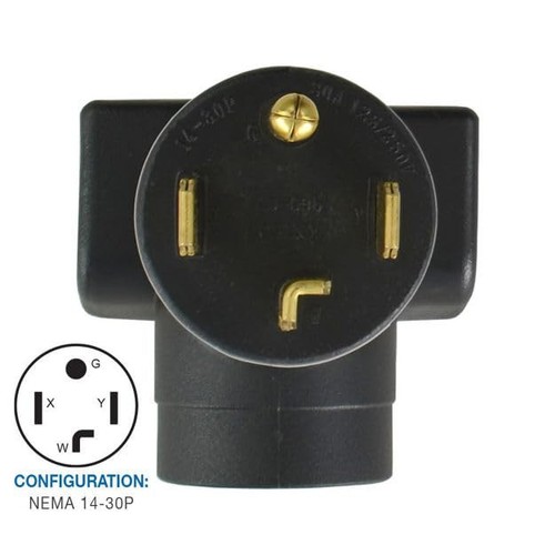 30 Amp 4-Prong Dryer Wall Outlet (NEMA 14-30) Adapter to Household 15 ...