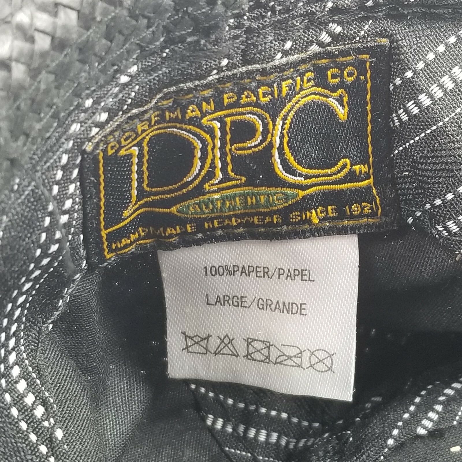 Dorfman Pacific Company DPC Paper Gray Size Large Men's Hat MS177 ...