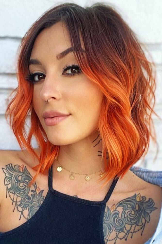 Short Orange Ombre Hair