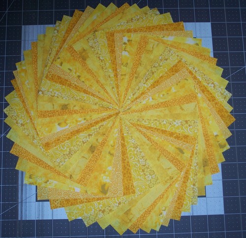 54 Yellow Sunshine to Melon Fabric 5" Quilting Squares 100% Cotton pack ...