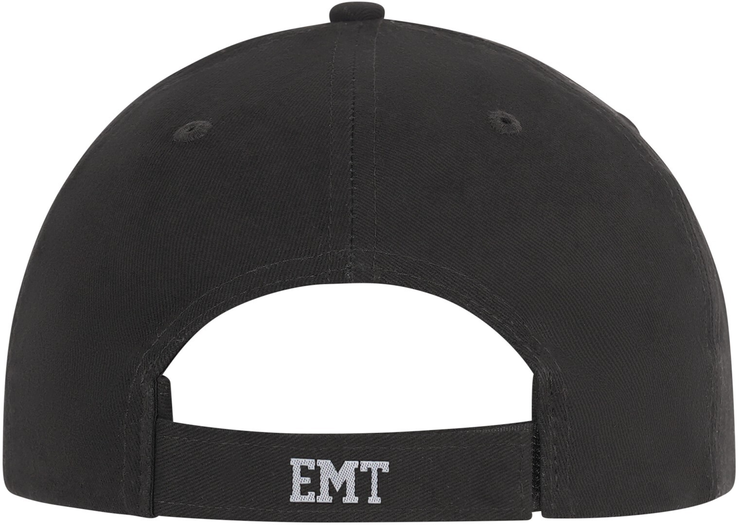 Black EMT Cap Deluxe 6 Panel Adjustable Hat Medic EMS Uniform ...