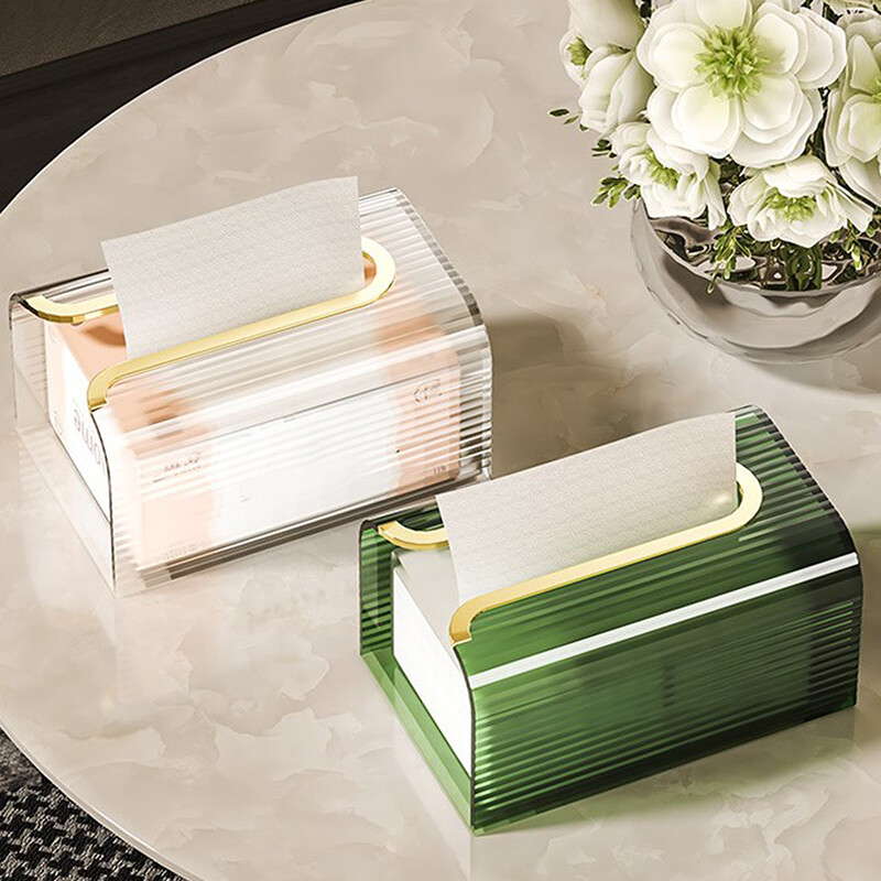 Luxury Tissue Box Wall-Mounted Acrylic Transparent Tissue Box Table ...