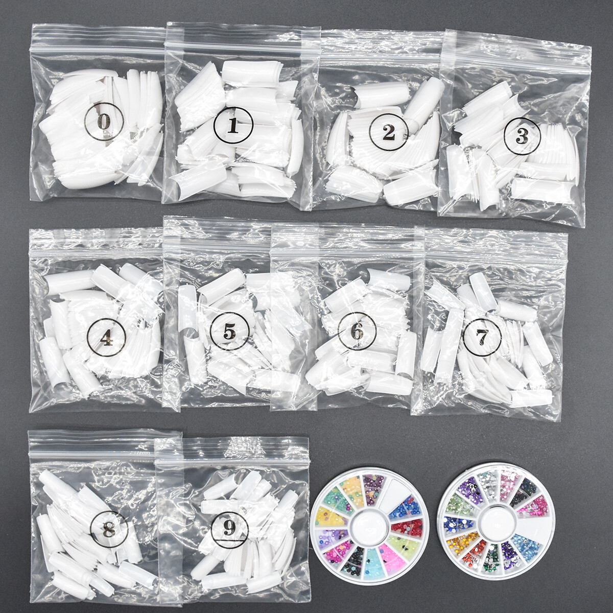 Acrylic Nail Art Tips Powder Liquid Brush Glitter Clipper Primer File ...