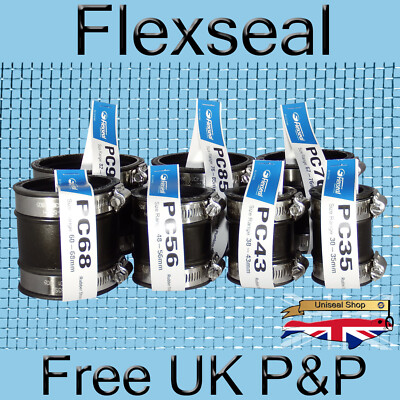 Flexseals EPDM Rubber Boot Pipe Connector Flexible Coupling - Straight ...